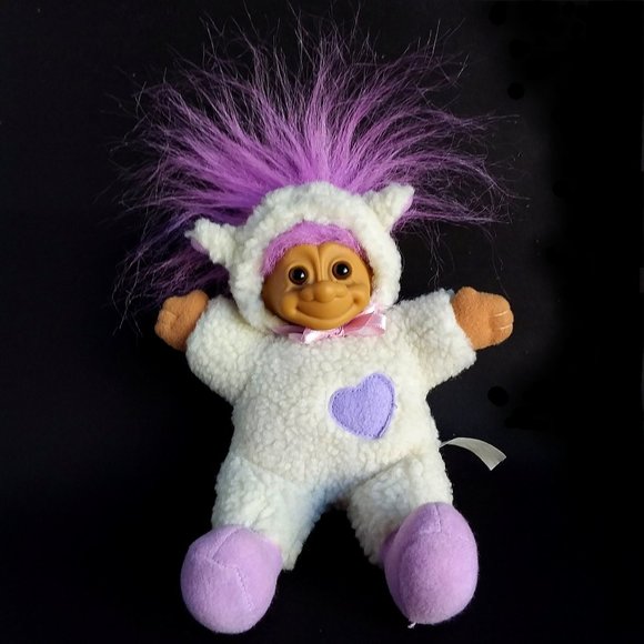 Russ | Toys | Vintage Ross Troll Doll Purple Hair Plush Toy Sheep Suit ...